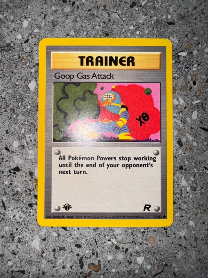 Pokemon TCG Cards 1st Edition Goop Gas Attack 78/82 Team Rocket EXC-NM ...