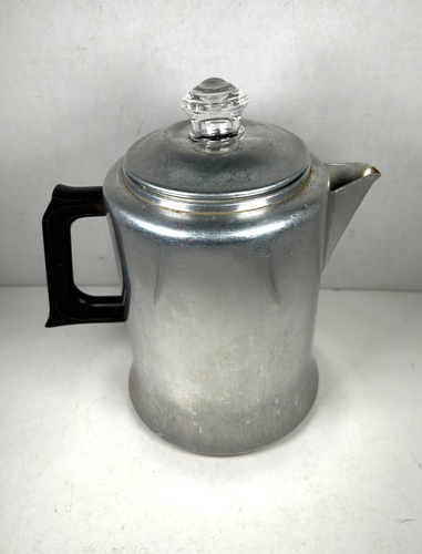 VTG Mirro Aluminum 8 Cup Coffee Pot Percolator 492M Stove Top Cowboy ...