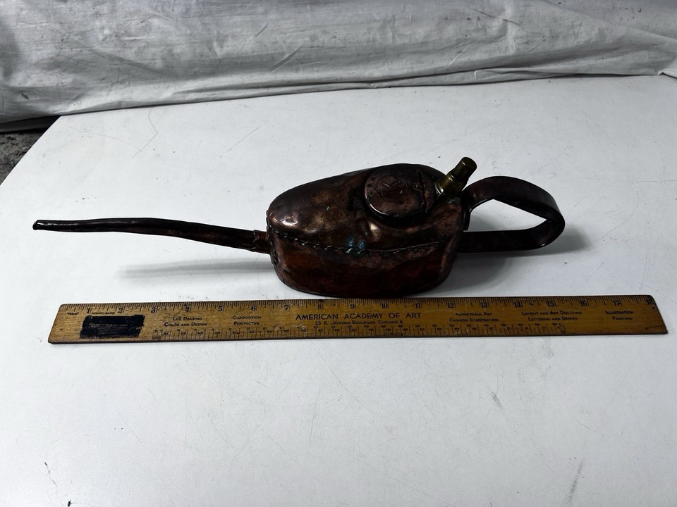 Vintage Kayes Copper Pie Crust Oiler Oil Can Pump Action Great Britain ...