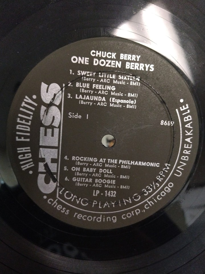 CHUCK BERRY ONE DOZEN BERRYS VINYL LP RECORD ORIGINAL BLACK LABEL | eBay