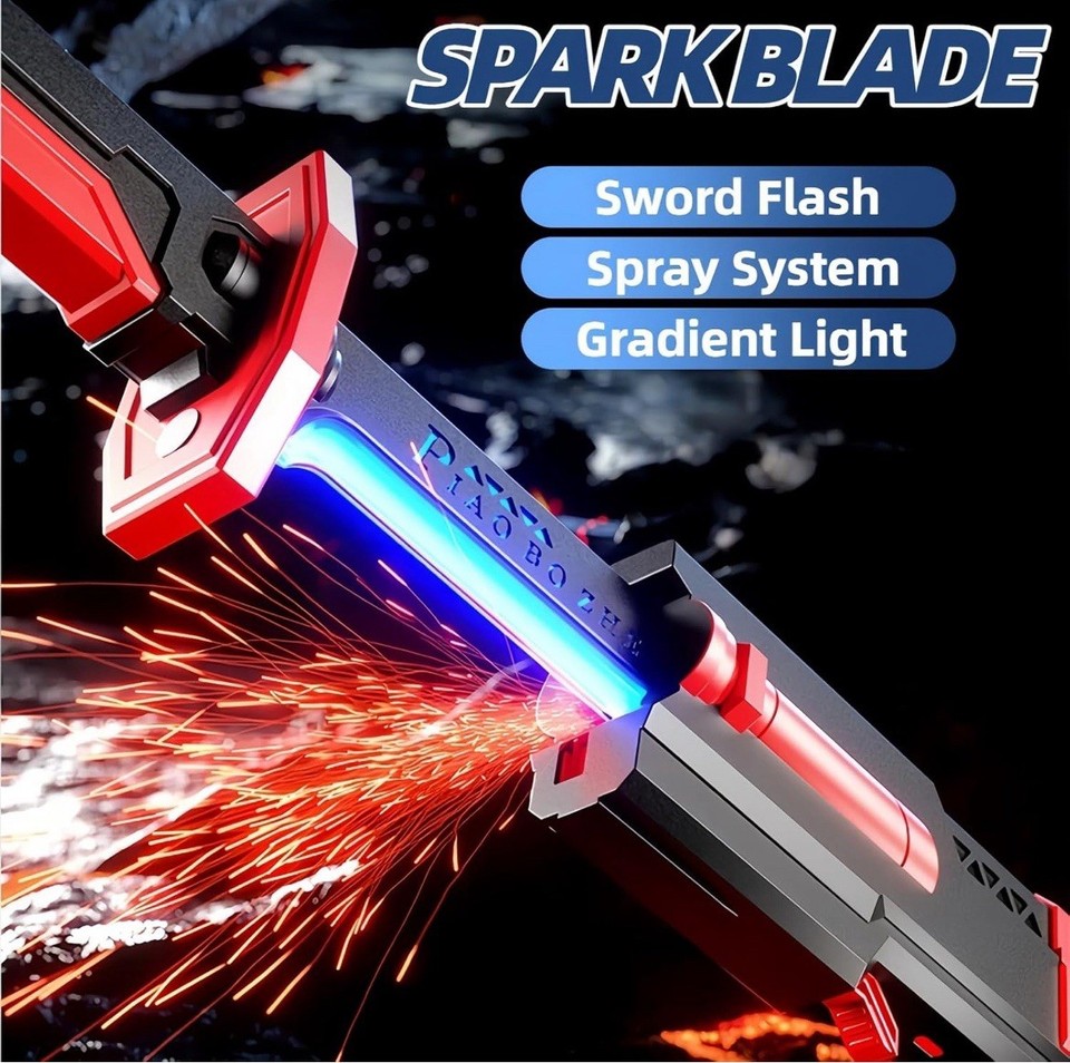 LED Spark Effect Sword Sparks & Smoke 31.5in Cosplay Multicolored ...