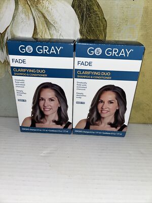 GO GRAY FADE CLARIFYING DUO Hair SHAMPOO & CONDITIONER 6 Oz. 2 Pc. | eBay