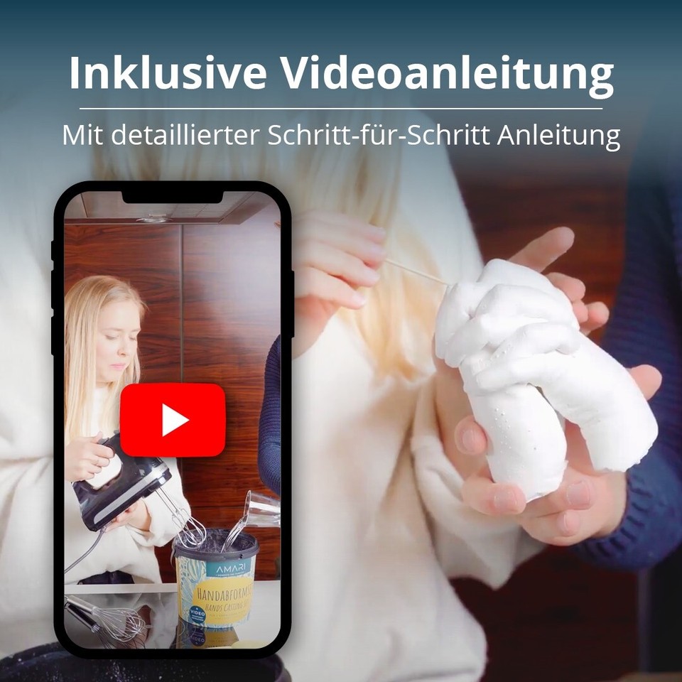 AMARI ® Handabdruck Set für Paare & Familie Handabformset Komplettset ...