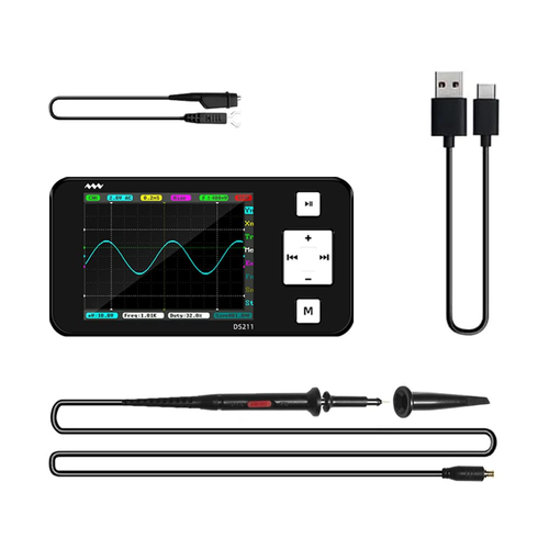 Handheld Oscilloscope DSO211, Portable Oscilloscope Mini Size, Built-In ...
