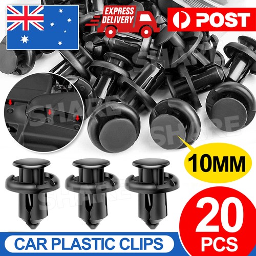 20X CAR PLASTIC 10MM SCRIVET SCREW CLIPS FIT DOOR BOOT TRIM PANELS ...