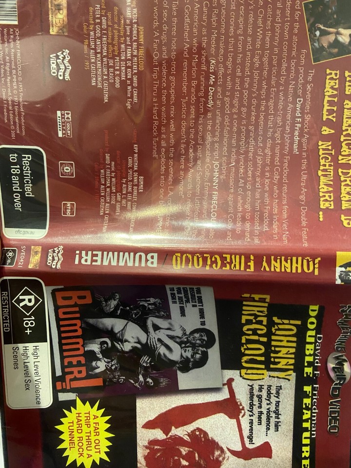 Johnny Firecloud / Bummer region 4 DVD (70s exploitation thriller ...