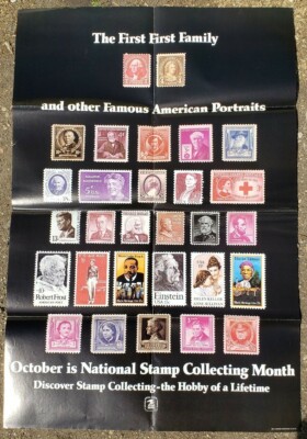 1981 USPS United States Post Office Lobby Poster National Stamp ...