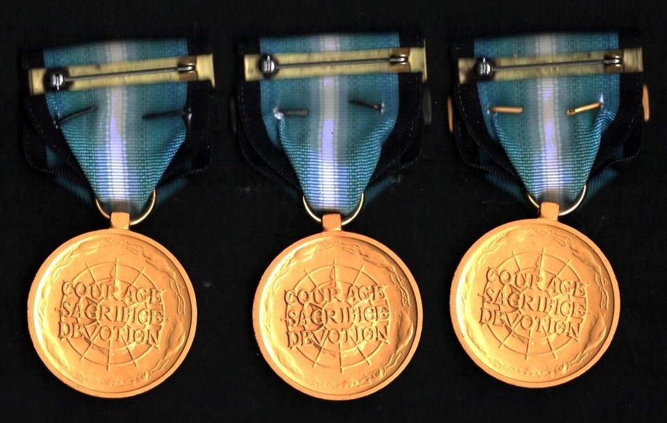 USA ARMY 3 ANTARCTICA SERVICE MEDALS WITH GOLD, SILVER & BRONZE ...