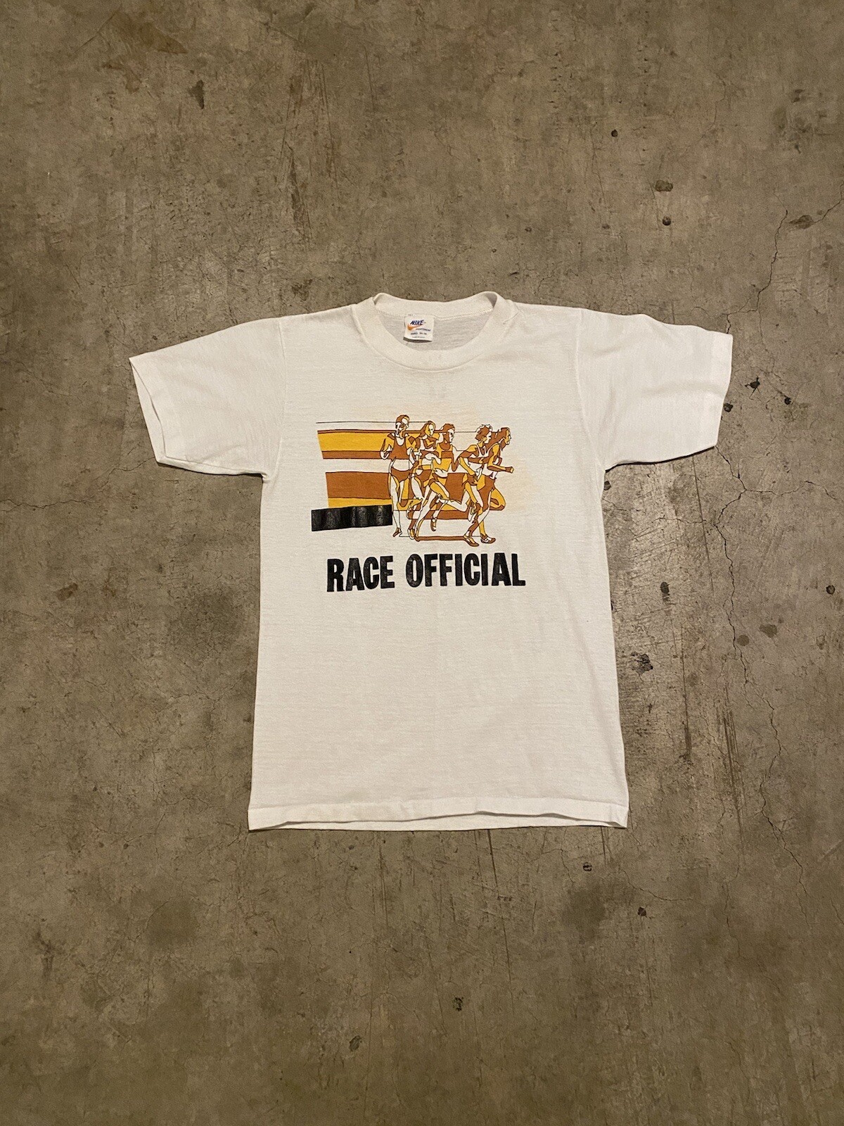 Rare Vtg 70s Nike Race Official Single Stitch Shirt - Gem