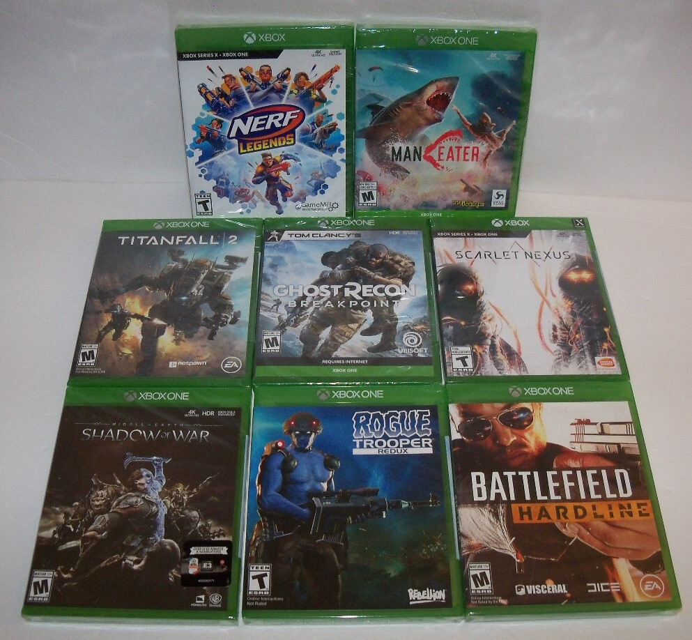 9 New XBOX One Series X NERF Maneater Battlefield Titanfall + NFL VIDEO ...