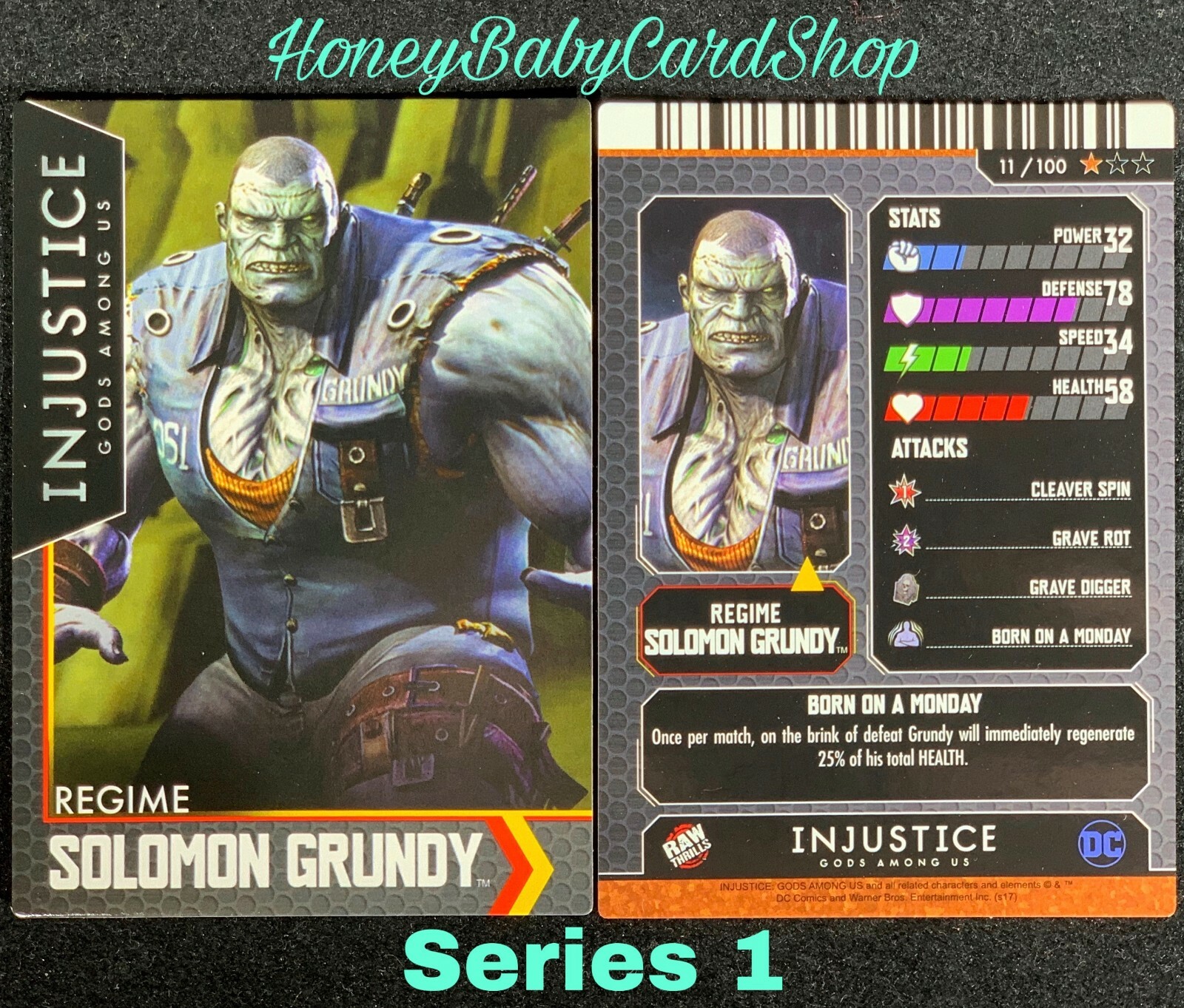 Injustice Arcade Series 1 Out of Print Card 11 Regime Solomon Grundy | eBay