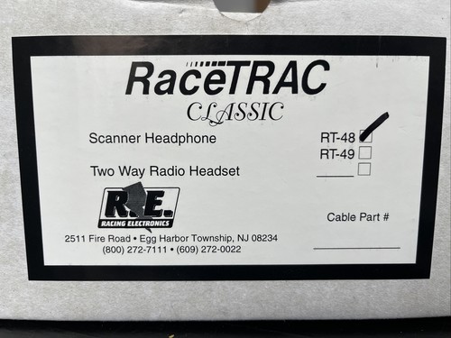 NIB RaceTRAC (Racing Electronics) Scanner Two Way Radio Headset -Red | eBay