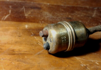 VINTAGE EARLY ELECTRIC HANGING SWITCH CONTROL BRASS H&H PUSH BUTTONS | eBay