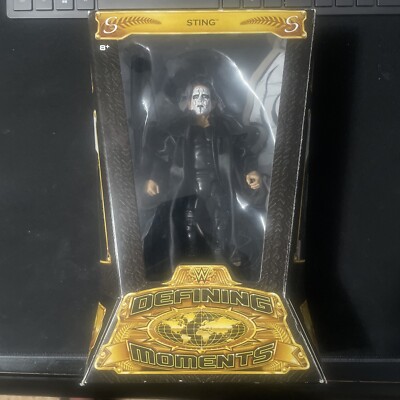 WWE MATTEL ELITE DEFINING MOMENTS STING ACTION FIGURE Custom Figure Red ...