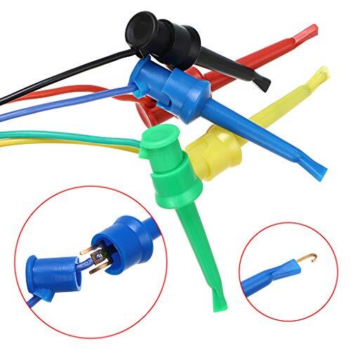 5 Pcs Multimeter Electrical Test Dual Lead Test Hook Clips - 5 Colors ...