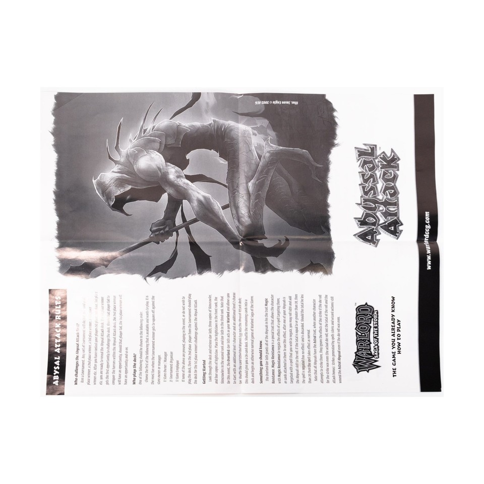 AEG Warlord CCG Posters Abyssal Attack Promo Poster Bag VG+ | eBay UK