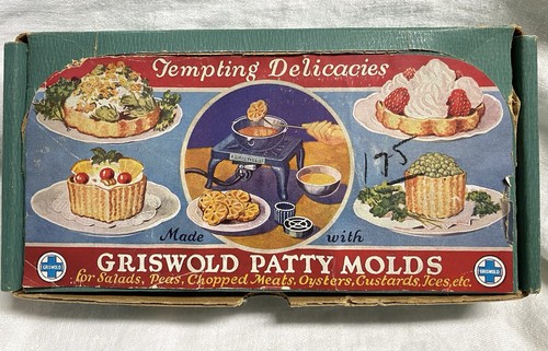 Griswold Cast Iron Patty Molds Set Of 2 With Box | eBay