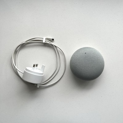 Google Nest Mini (1st Generation) Smart Speaker - Chalk | eBay