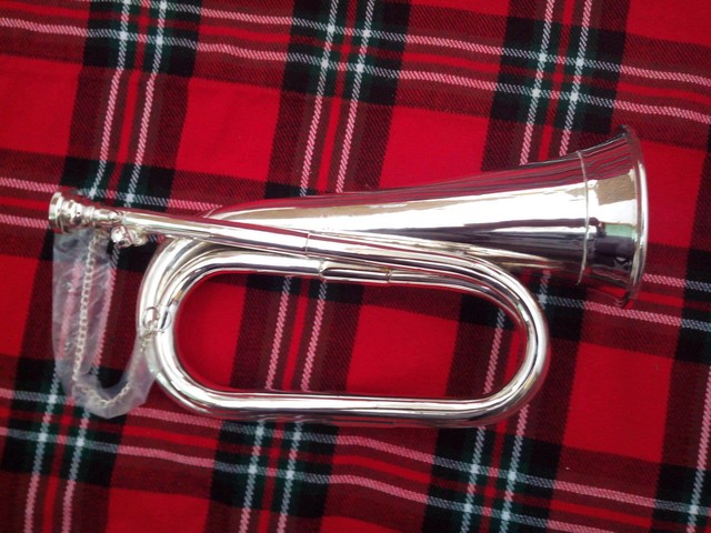 Professional Silver plated, Tuneable Bugle with M/P Bb Tuneable bugle ...