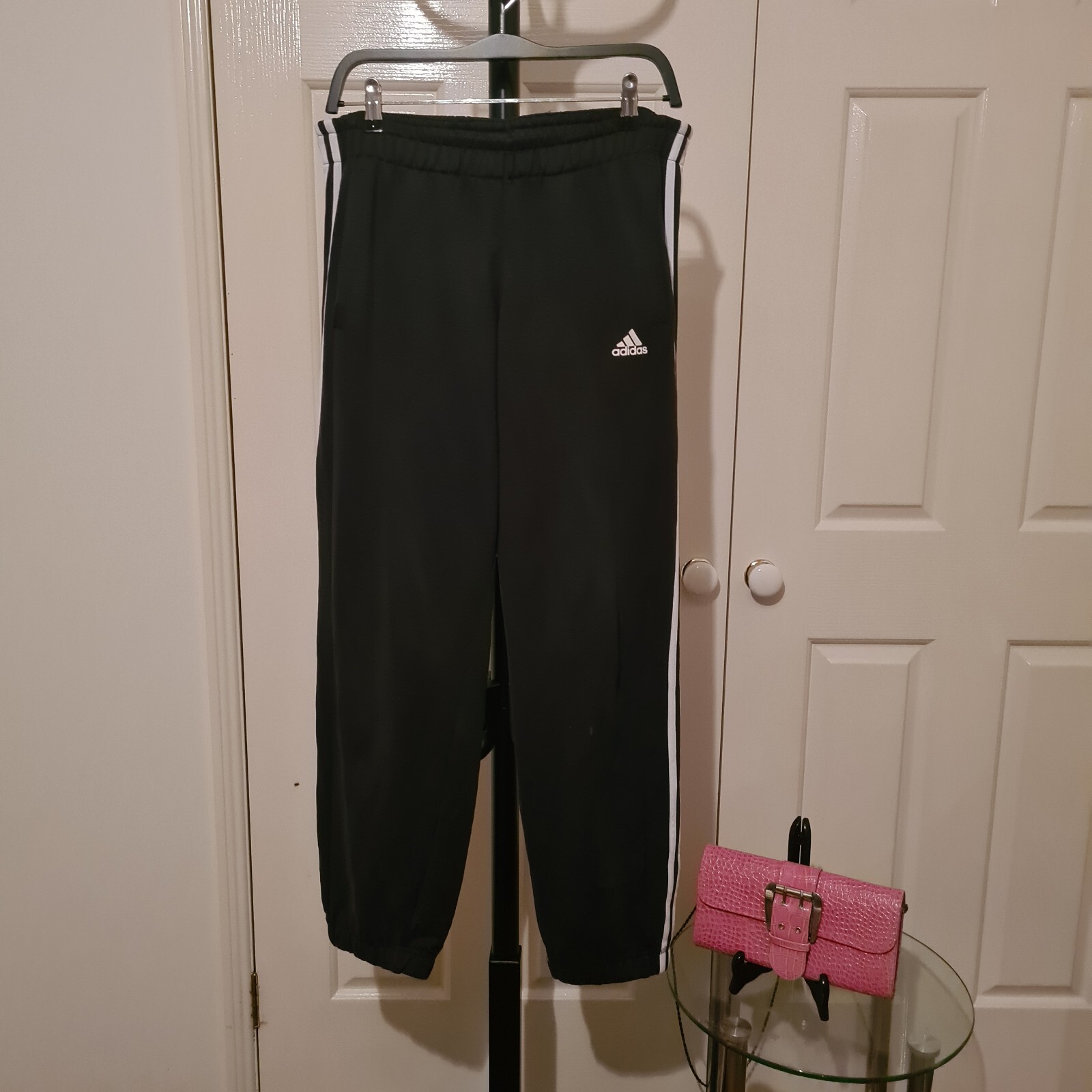 ADIDAS Climalite 3D Printed Logo Black White 3 Stripe… - Gem