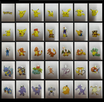 Pokemon Stickers Pikachu Bulbasaur Charmander Squirtle Ash Magikarp Mew ...