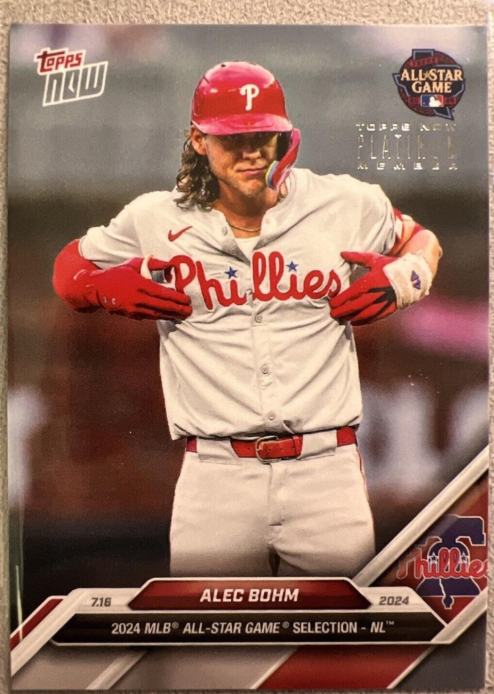 2024 Topps Now - Mlb All-Star Game Alec Bohm #ASG-AB Topps Platinum ...