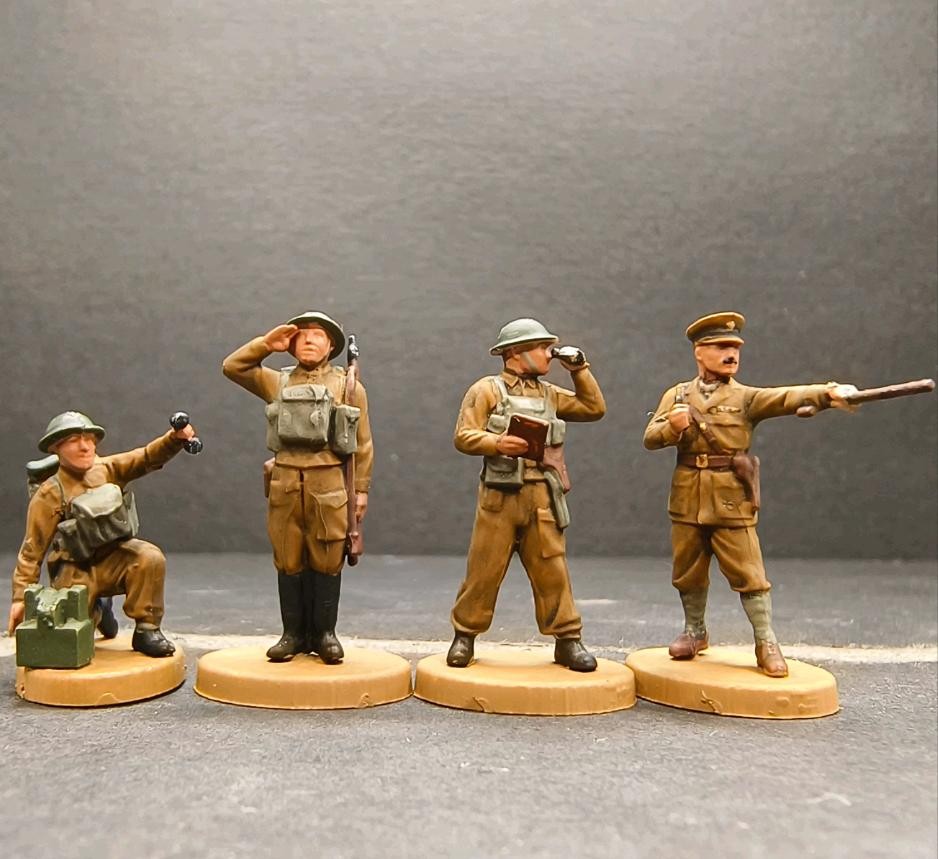 1/72 WWII British Army Commander 4pcs Soldier Coloured 3d Printed ...