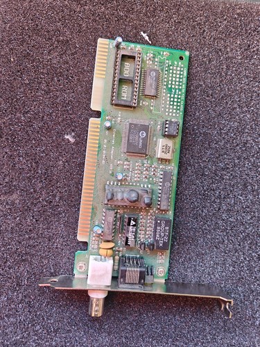ISA Ethernet Network Card RJ45 BNC Boot ROM Vintage PC Adapter | eBay