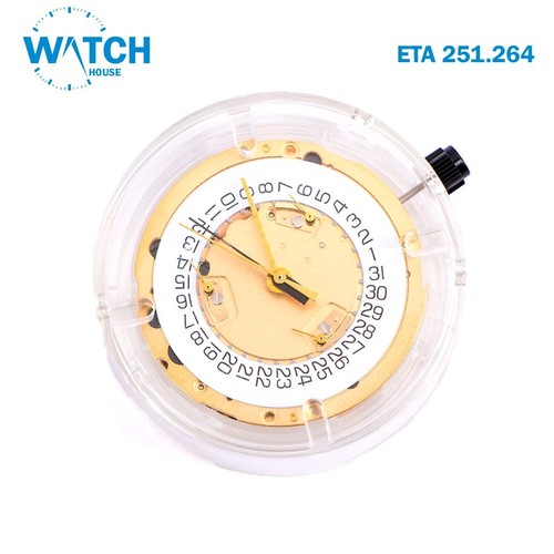 ETA 251.264 Swiss Chronograph Movement Replacement for 251.262 – White ...