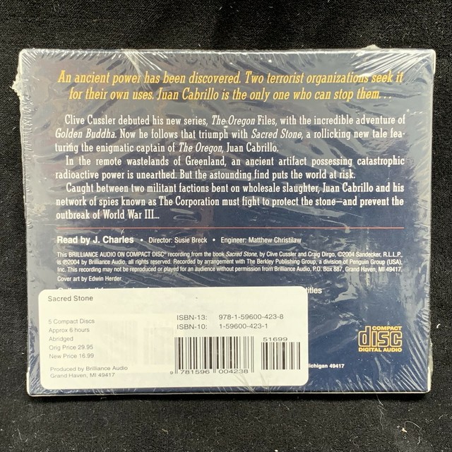 Oregon Files Ser.: Sacred Stone by Craig Dirgo and Clive Cussler (2005 ...