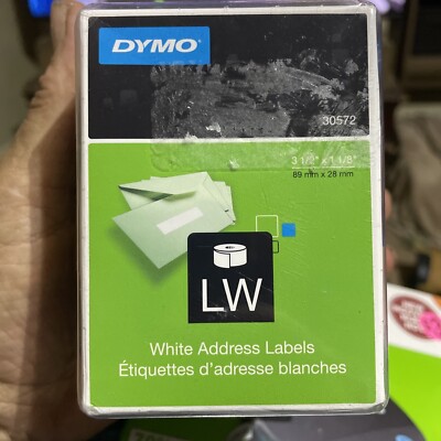 DYMO LabelWriter Address Labels 1 1/8 x 3 1/2 White 260 Labels/Roll 2 ...