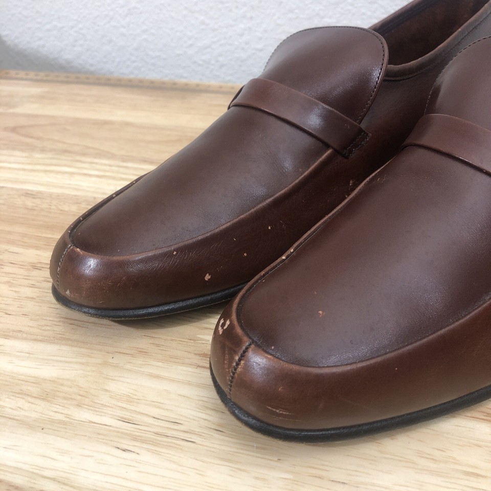 Vintage Bally Shoes Dorado Loafer Mens 9 Brown Leather Slip On ...