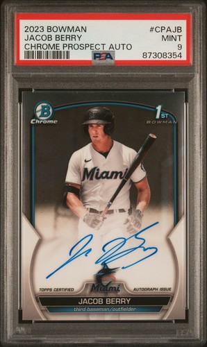 Jacob Berry 2023 Bowman Chrome Prospect Autograph Auto Card #CPA-JB PSA ...