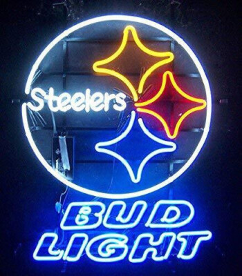 Bvd Light Pittsburgh Steelers Beer 24x20 Neon Light Sign Artwork ...