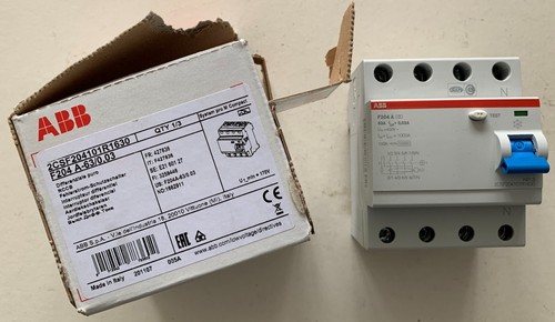 ABB F204 A-63/0,03 Fehlerstrom Schutzschalter FI, 4-polig, Typ A, 63A ...