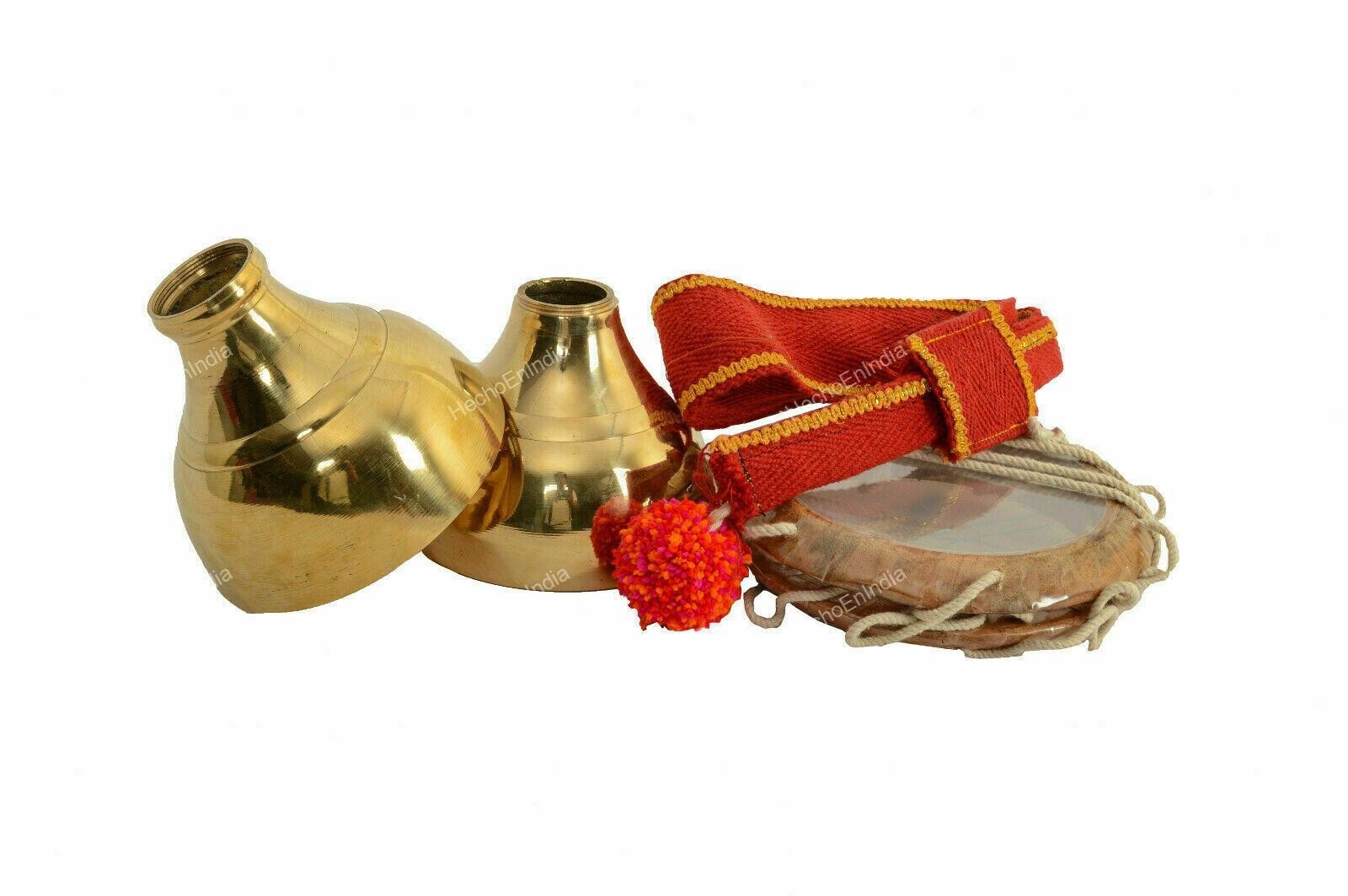 Brass Material Udukai South Indian Style Drum Folk Musical Instruments ...