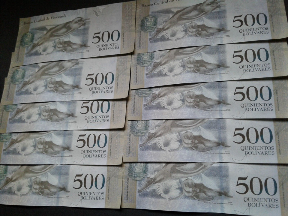 Venezuela 500 Bolivars Paper Money Currency Set. Venezuelan 10 pcs ...