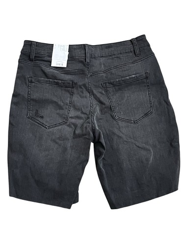 Time and Tru Women's Black Raw Edge Button Fly Bermuda Shorts NWT 10 | eBay