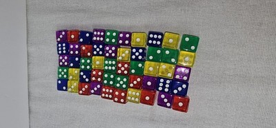 Games Dice Set 50 pieces colorful game replacement dice 6 sided ...
