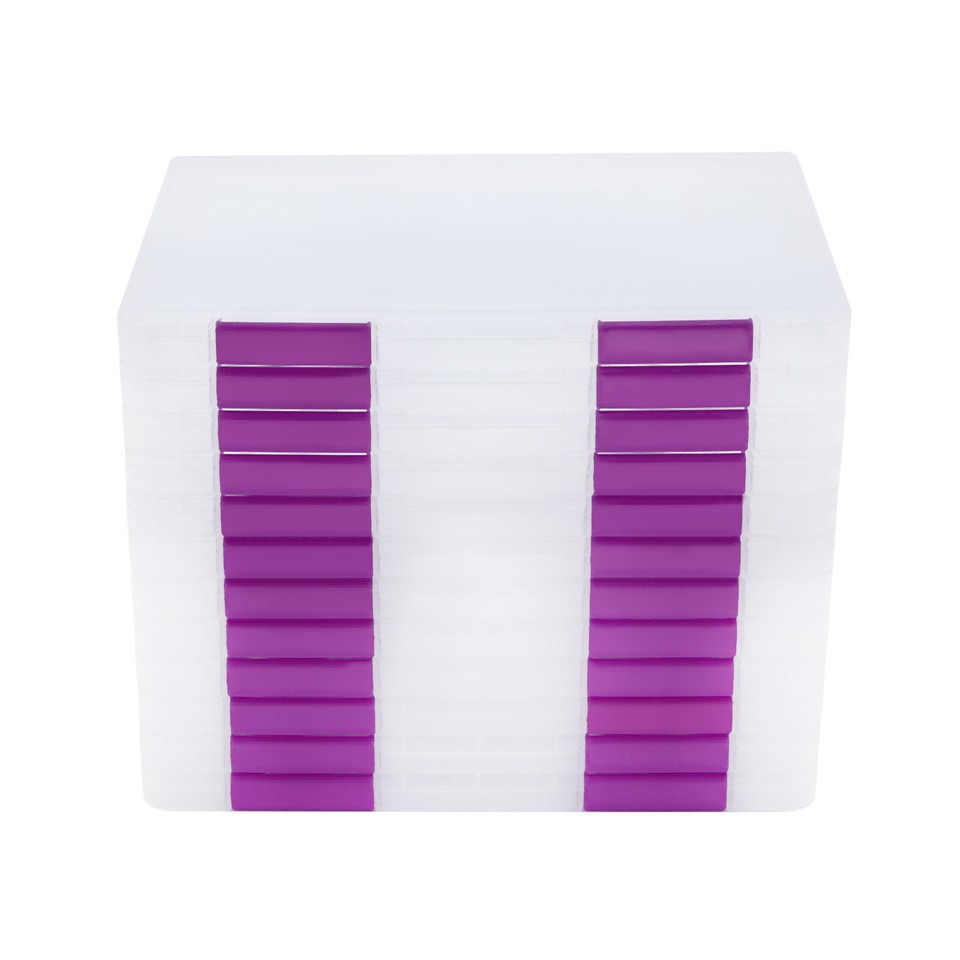 Clear File Boxes 12PCS Plastic Document Storage Cases Documents ...