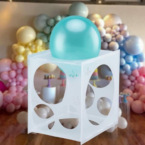 Foldable Collapsible Plastic Balloon Sizer Box Cube for Balloon ...