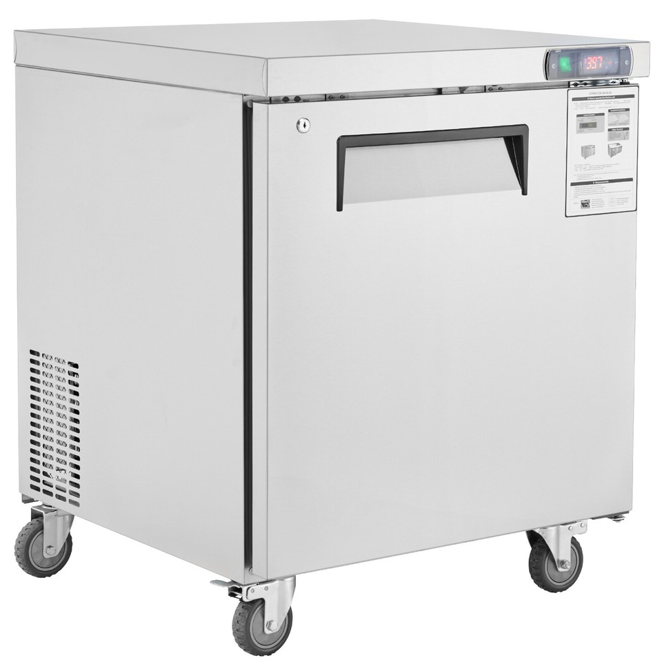 28" Commercial Undercounter Worktop Reach In Freezer Salad Prep Table 7 ...