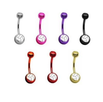 Volleyball Classic Belly Button Navel Ring Piercing - Pick Your Color ...