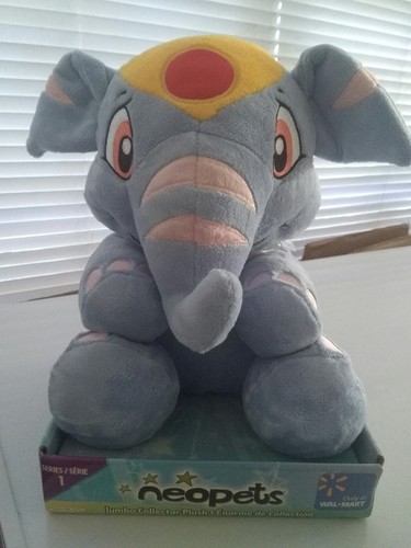 Neopet Jumbo Collector Striped Elephante. Exclusively Wal-Mart. 2008 ...