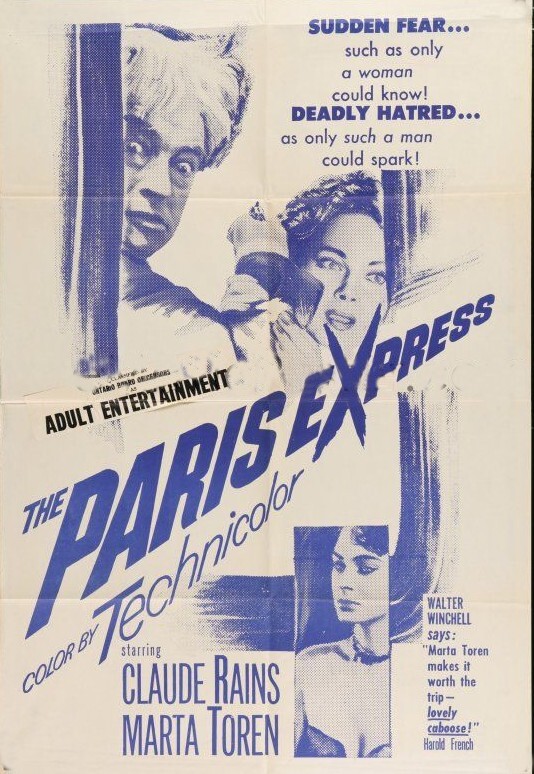 THE PARIS EXPRESS 1952 COLOR RARE BRITISH CRIME DRAMA CLAUDE RAINS ...