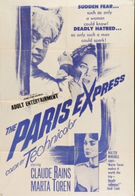THE PARIS EXPRESS 1952 COLOR RARE BRITISH CRIME DRAMA CLAUDE RAINS ...