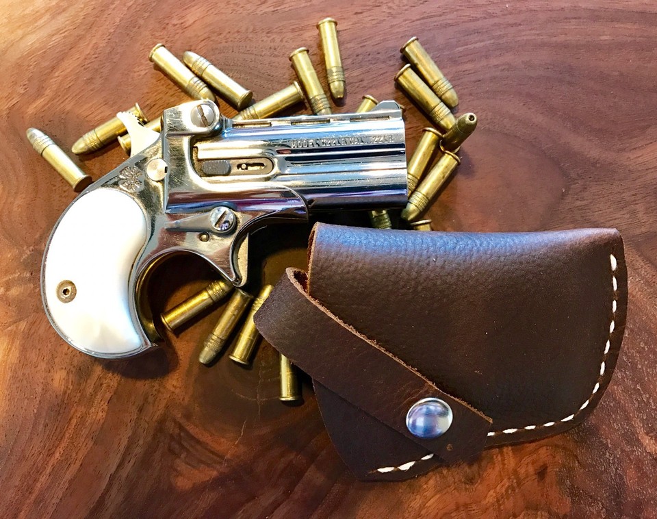Custom Leather Holster For Derringer.22 LR/ Pocket Holster | eBay