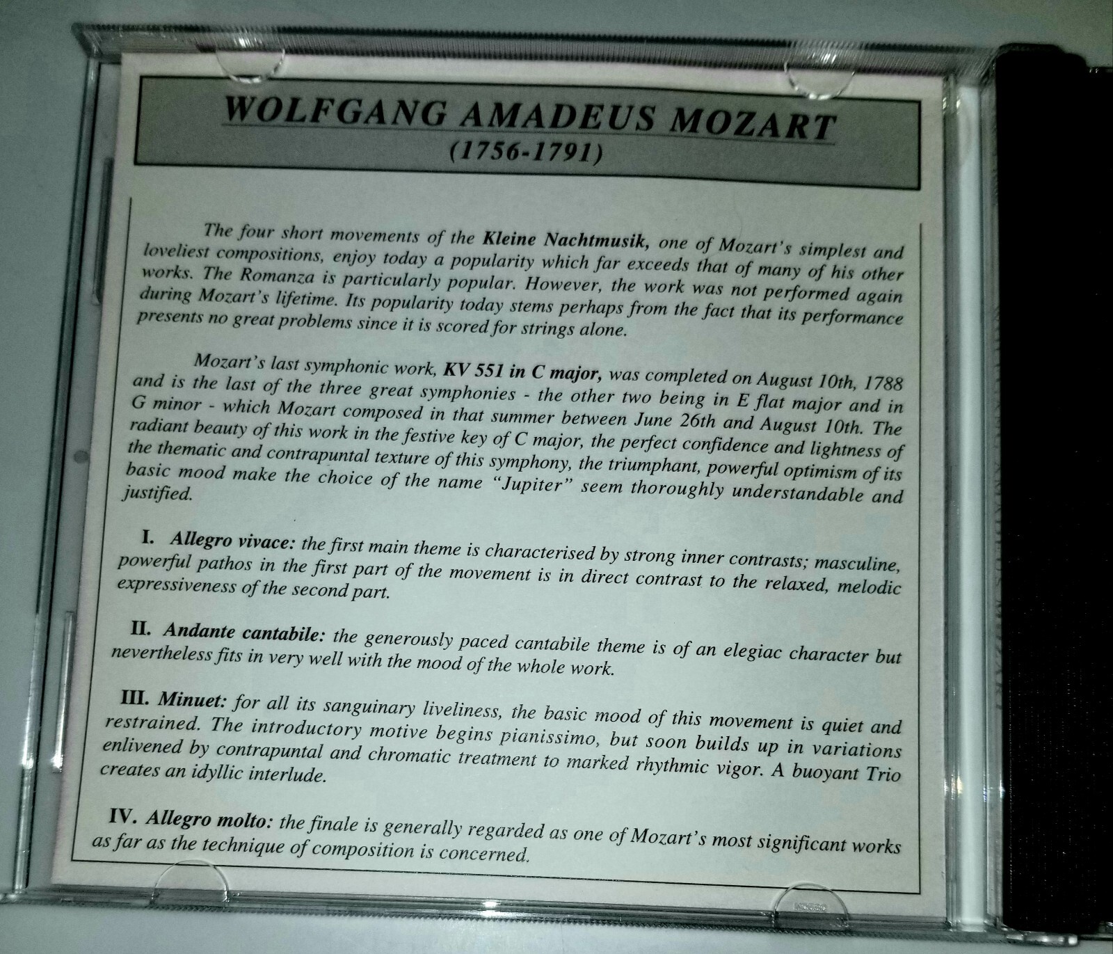 Experience the Classics. Mozart. CD. Music Album | eBay