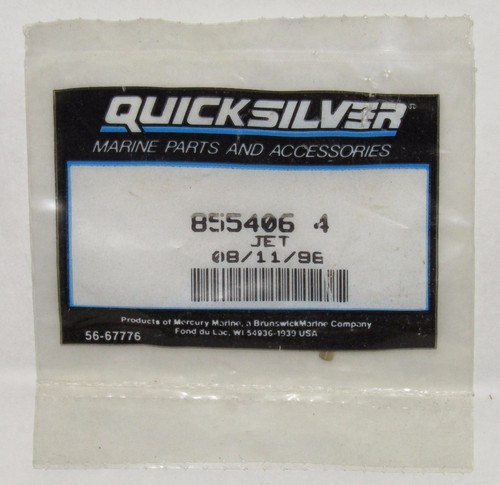 NEW QUICKSILVER MARINE JET PART NO. 855406 4 | eBay