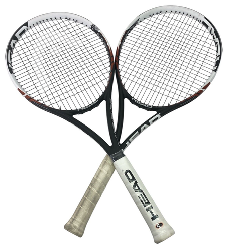 Set of 2x Head Heat IG Tennis Racquet 4 1/4 Grip with Case Performance ...